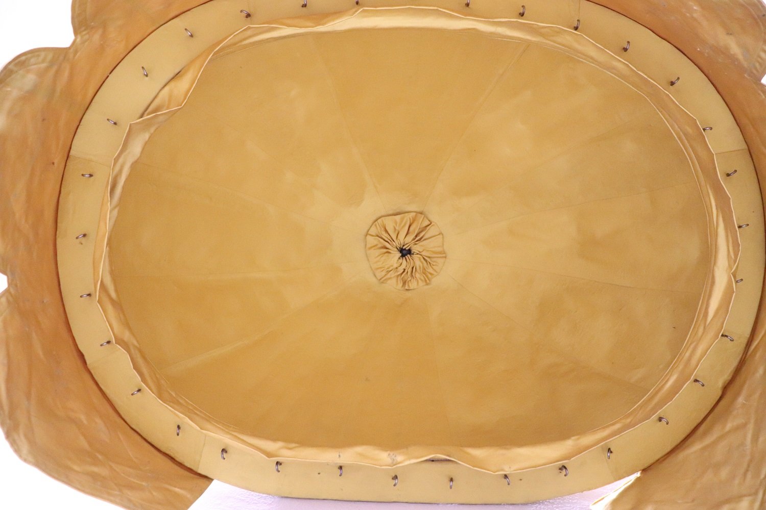 Antique Carved Wood and Yellow Fabric Canopy, 1750s for sale at Pamono