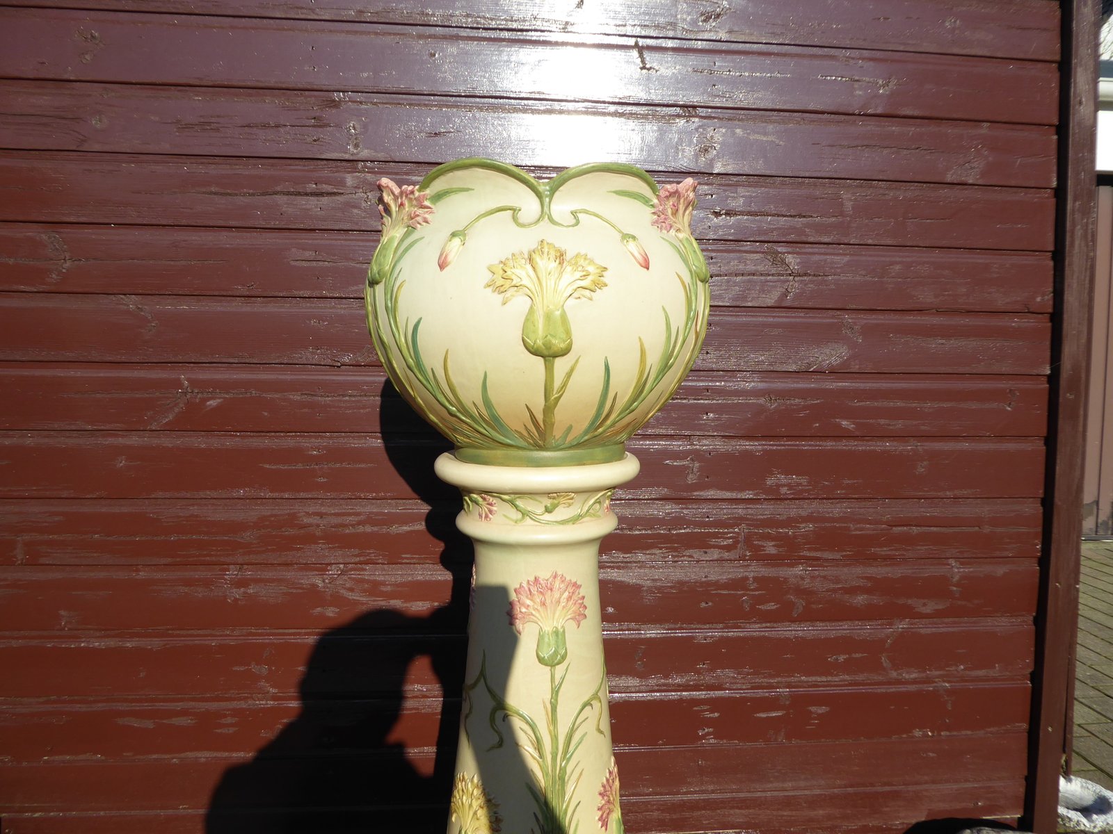 Cache-Pot Cachepot Sur Colonne Art Nouveau sur Vitrine par Jean Massier ...