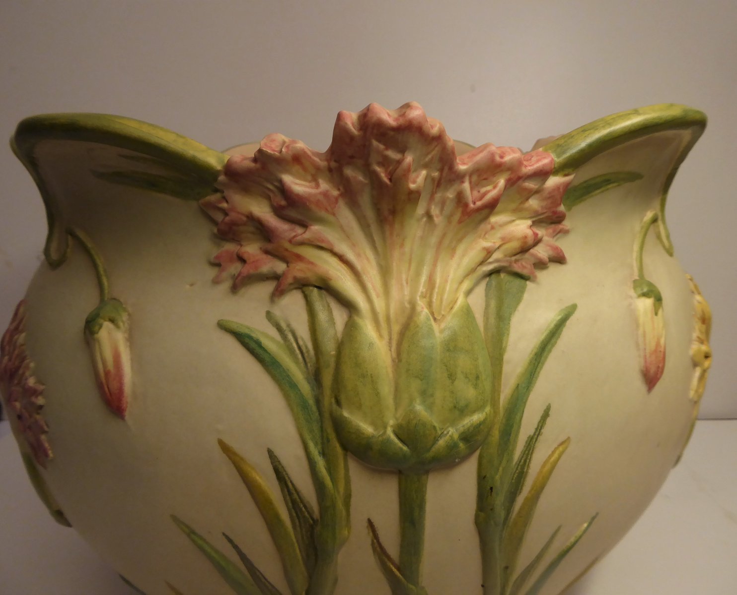 Cache-Pot Cachepot Sur Colonne Art Nouveau sur Vitrine par Jean Massier ...