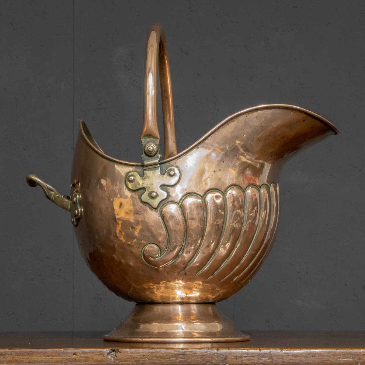 Victorian Copper Coal Helmet for sale at Pamono