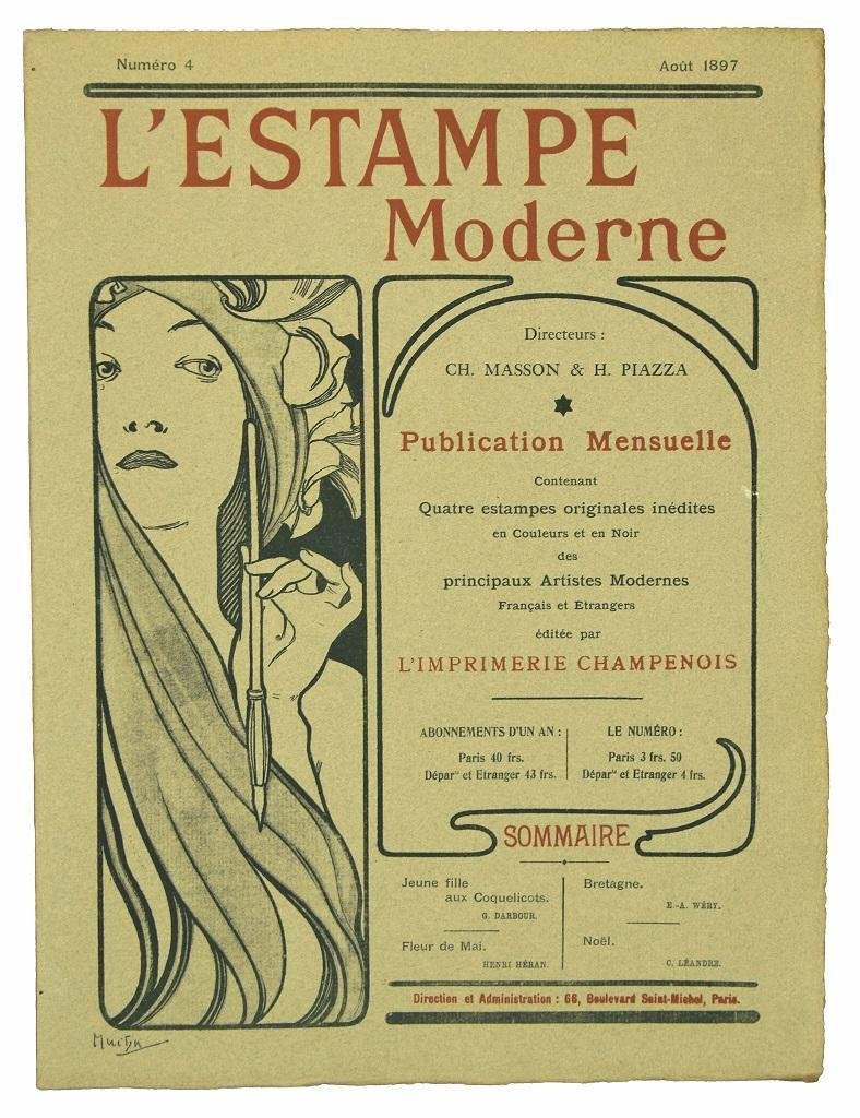 Paul Balluriau, Crépuscule, Lithografie auf Papier, 1897 bei Pamono kaufen