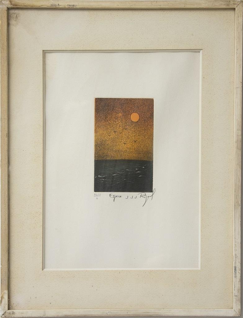 Jacques Jean Joachim Rigal - Space - Etching - 1980s in vendita su Pamono