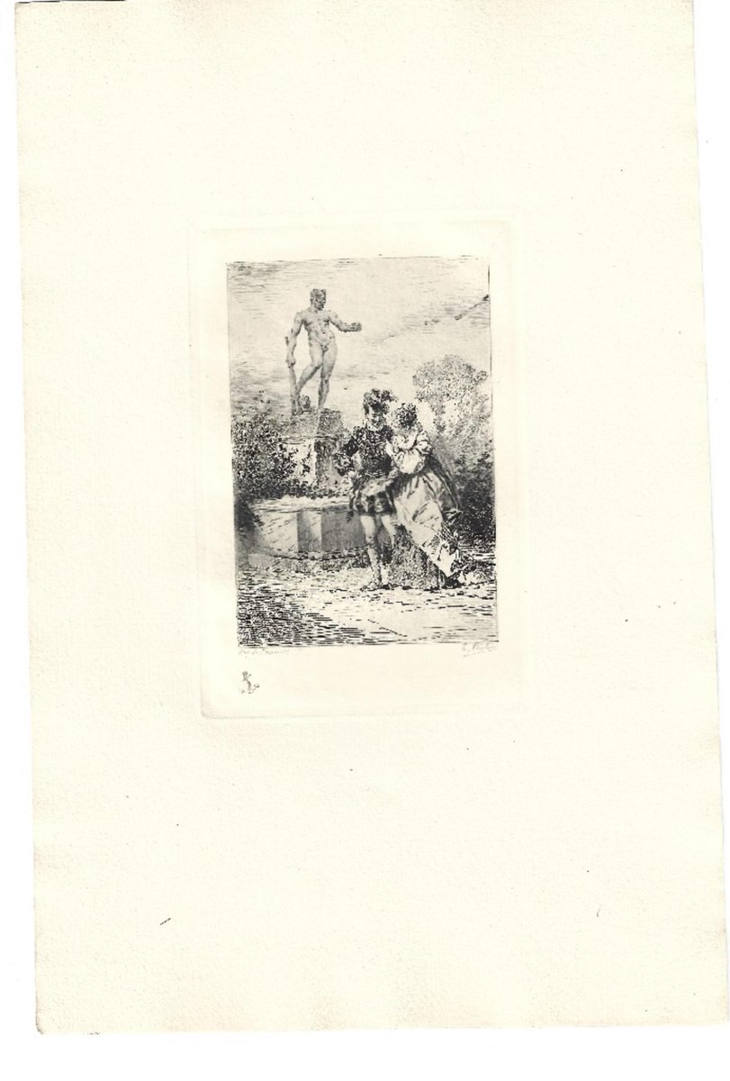 Emile Boilvin, The Hercules Mesquin, Etching, 1882 for sale at Pamono