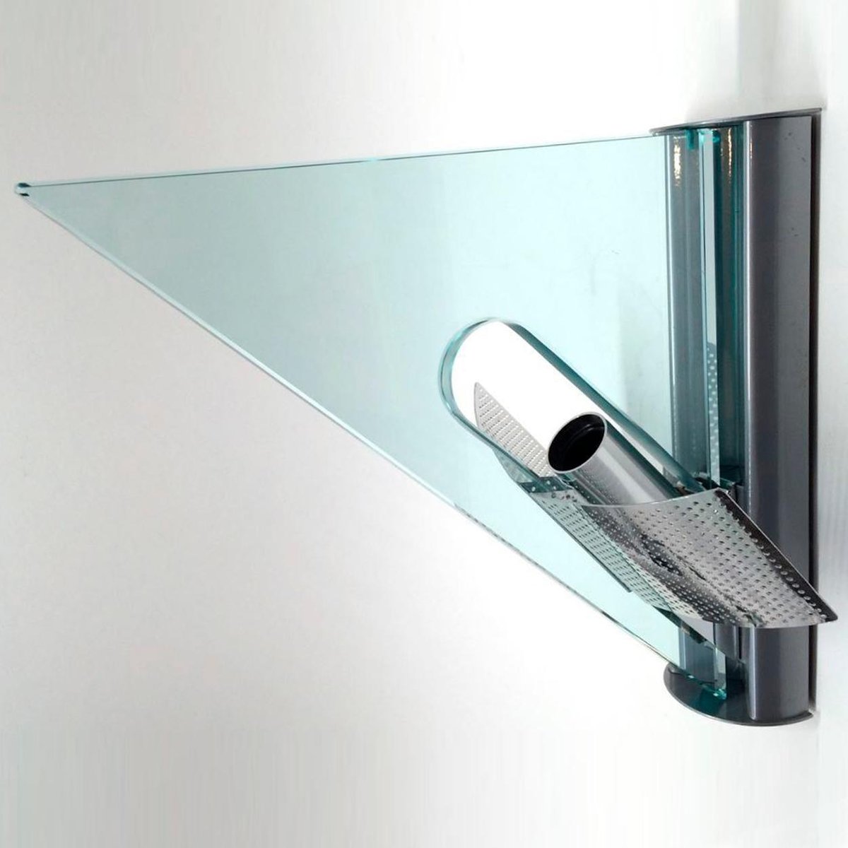 Applique Murale Ikaro en Forme de Triangle en Verre et Aluminium par ...