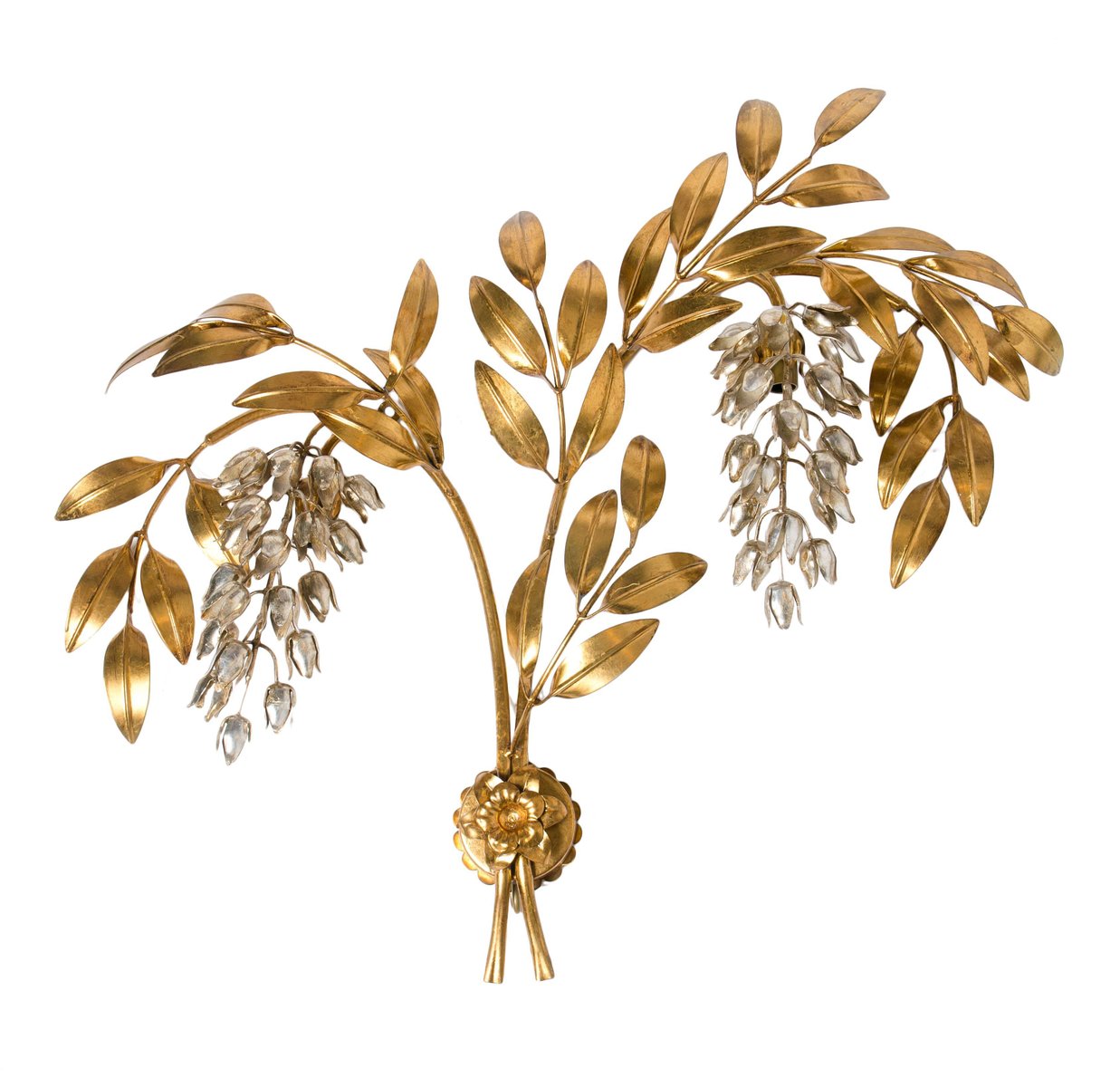 Gilt Metal Palm Tree Wall Fixture by Hans Kögl for sale at Pamono