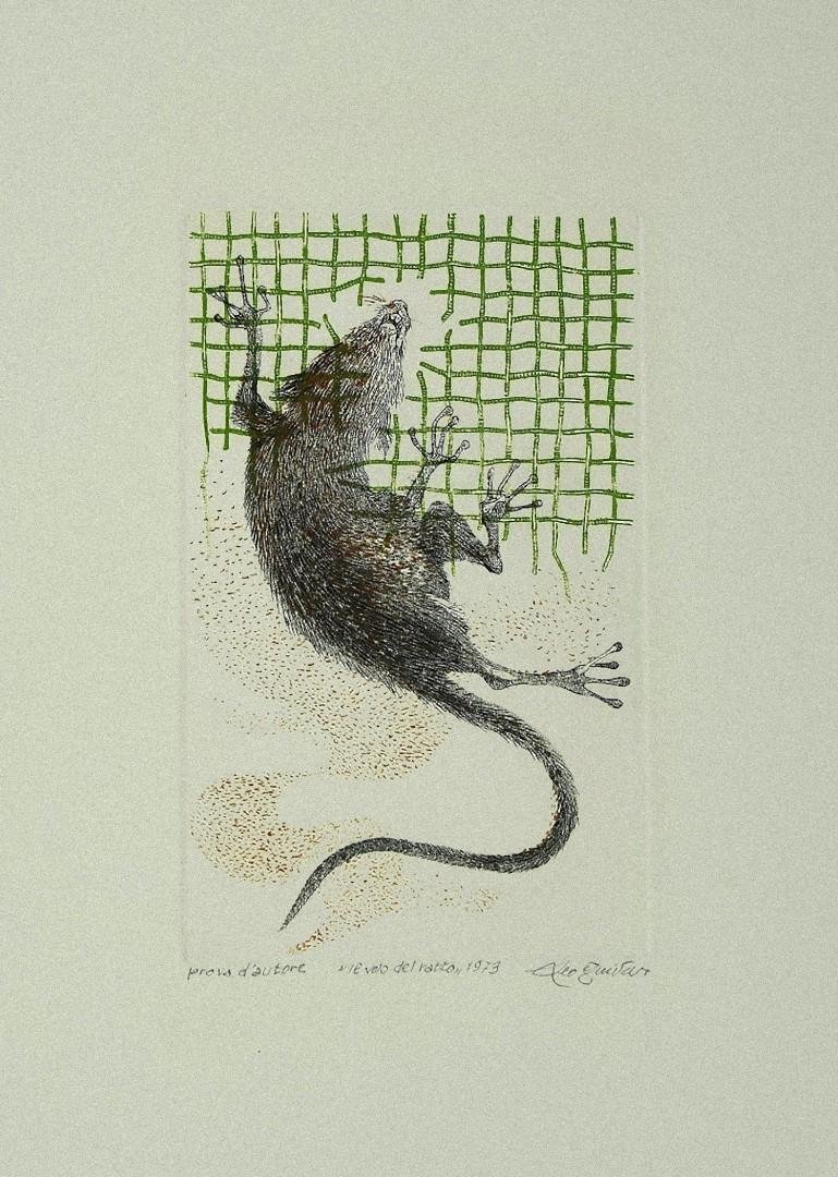 Leo Guida, The Rat, Etching on Paper, 1973 for sale at Pamono