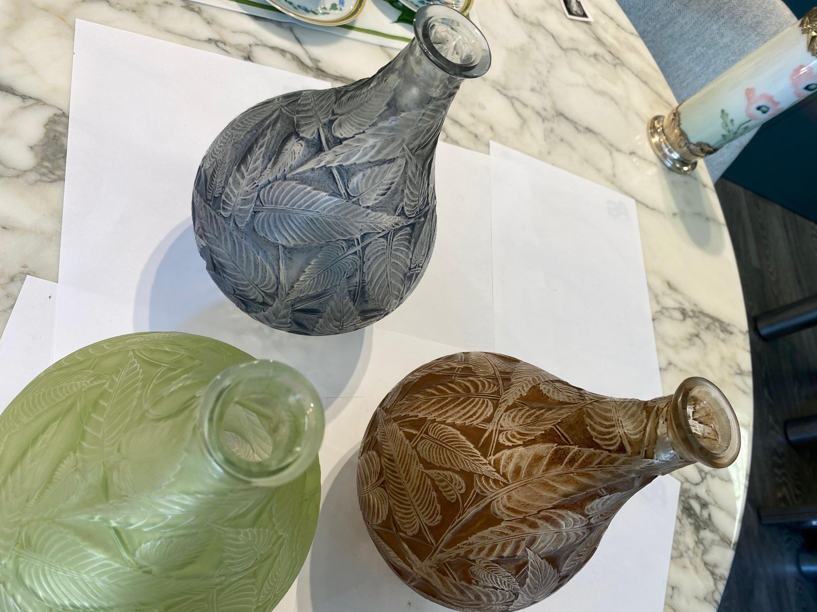 Sage Vase by René Lalique, 1923 for sale at Pamono
