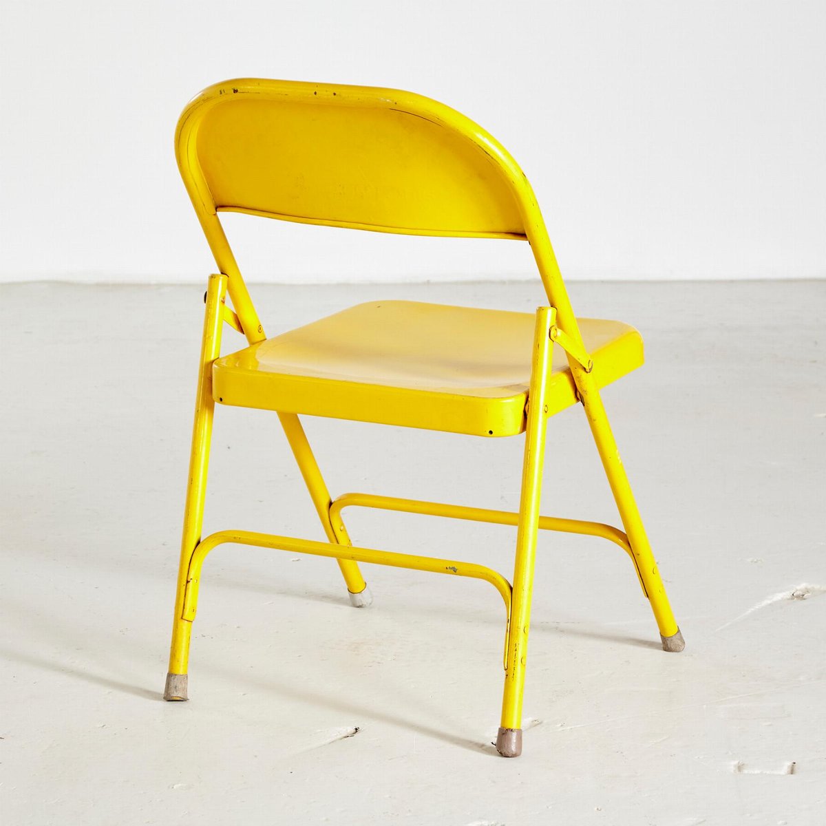 Yellow Iron Foldable Chair for sale at Pamono