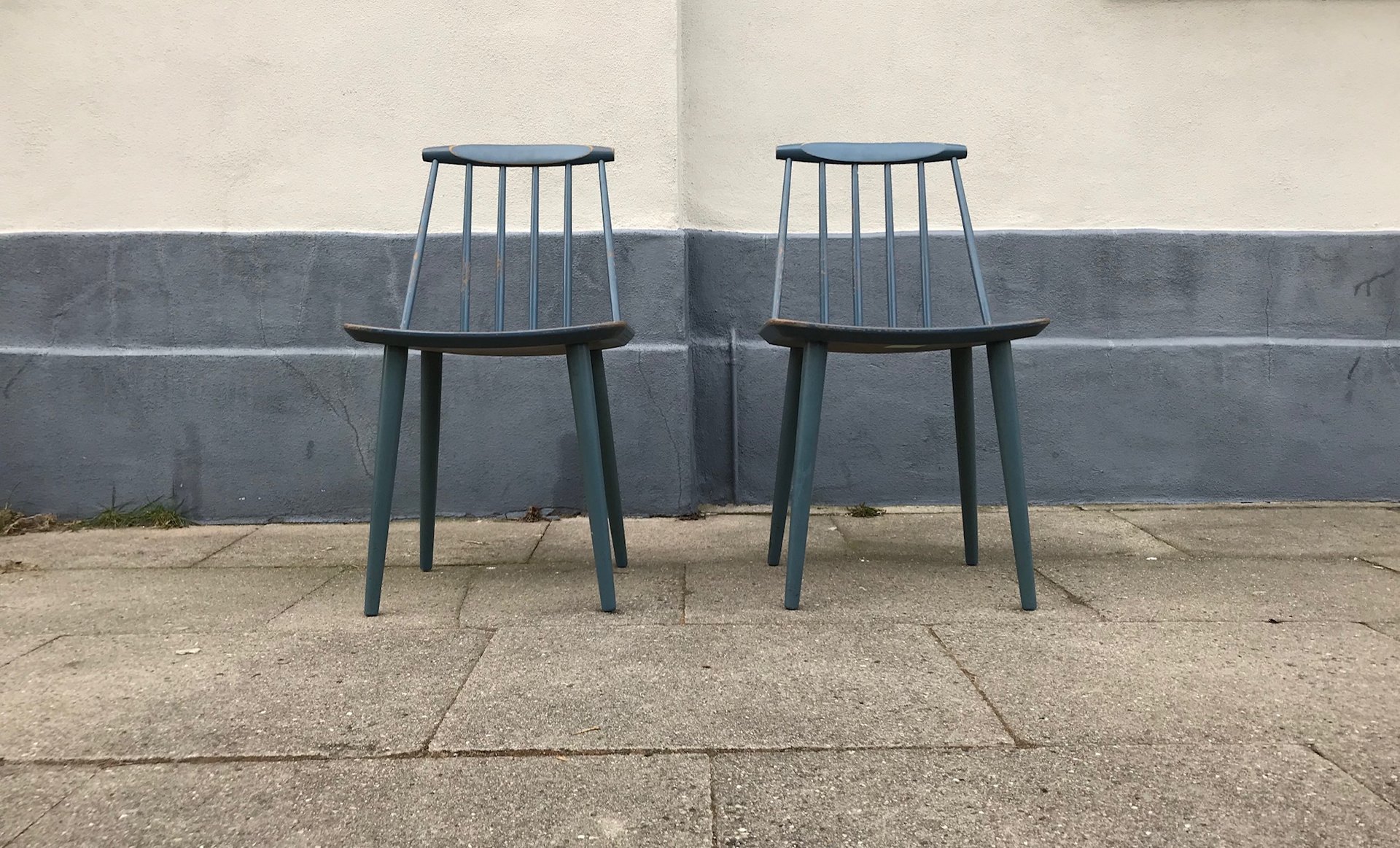 Set of Petrol Blue J77 Chairs by Folke Pålsson for FDB, 1963 for sale ...