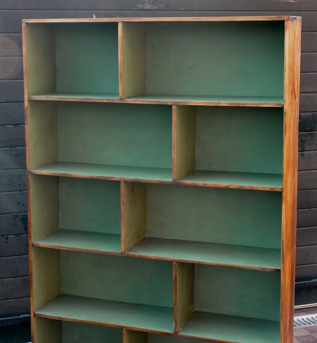 Green Painted Shelf, 1970s for sale at Pamono