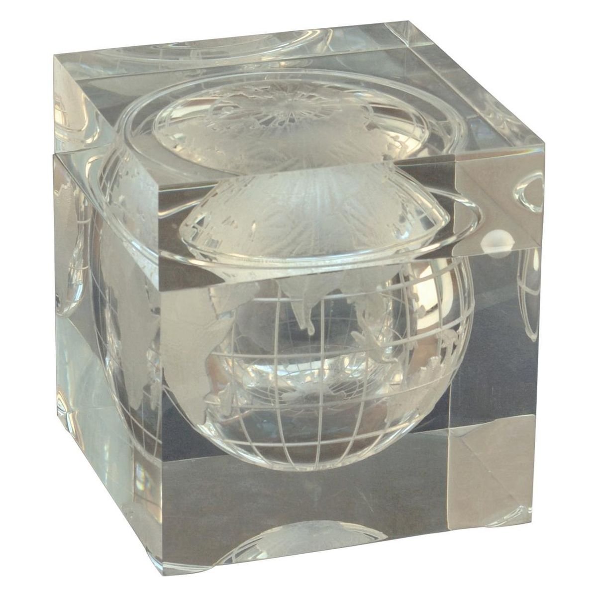 World Globe Acrylic Cube Ice Bucket by Alessandro Albrizzi, 1960s for ...