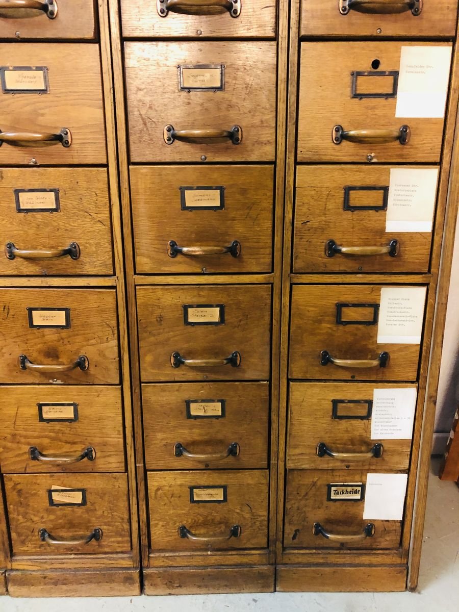 Antique German Cabinets from Hinz Fabrik, Set of 4 for sale at Pamono