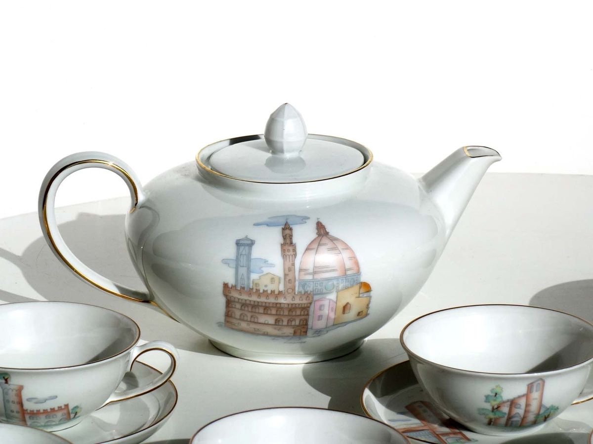 Italian Art Deco Porcelain Tea Service by Guido Andlovitz for Verbano ...