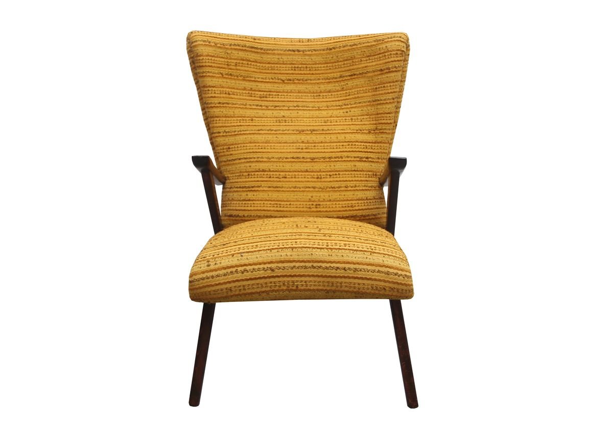 Yellow Ocher Club Chair, 1950s for sale at Pamono