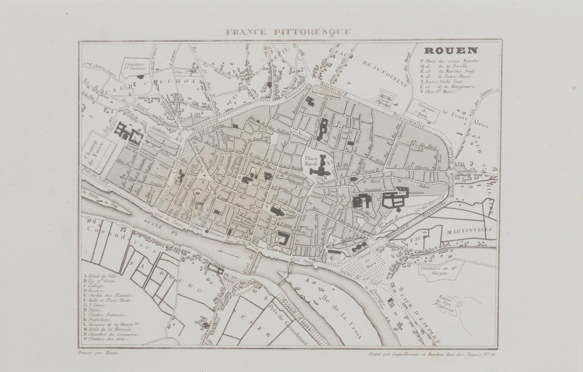 Map of Paris, Original Etching, 19th Century for sale at Pamono Map of Paris, Original Etching, 19th Century for sale at Pamono