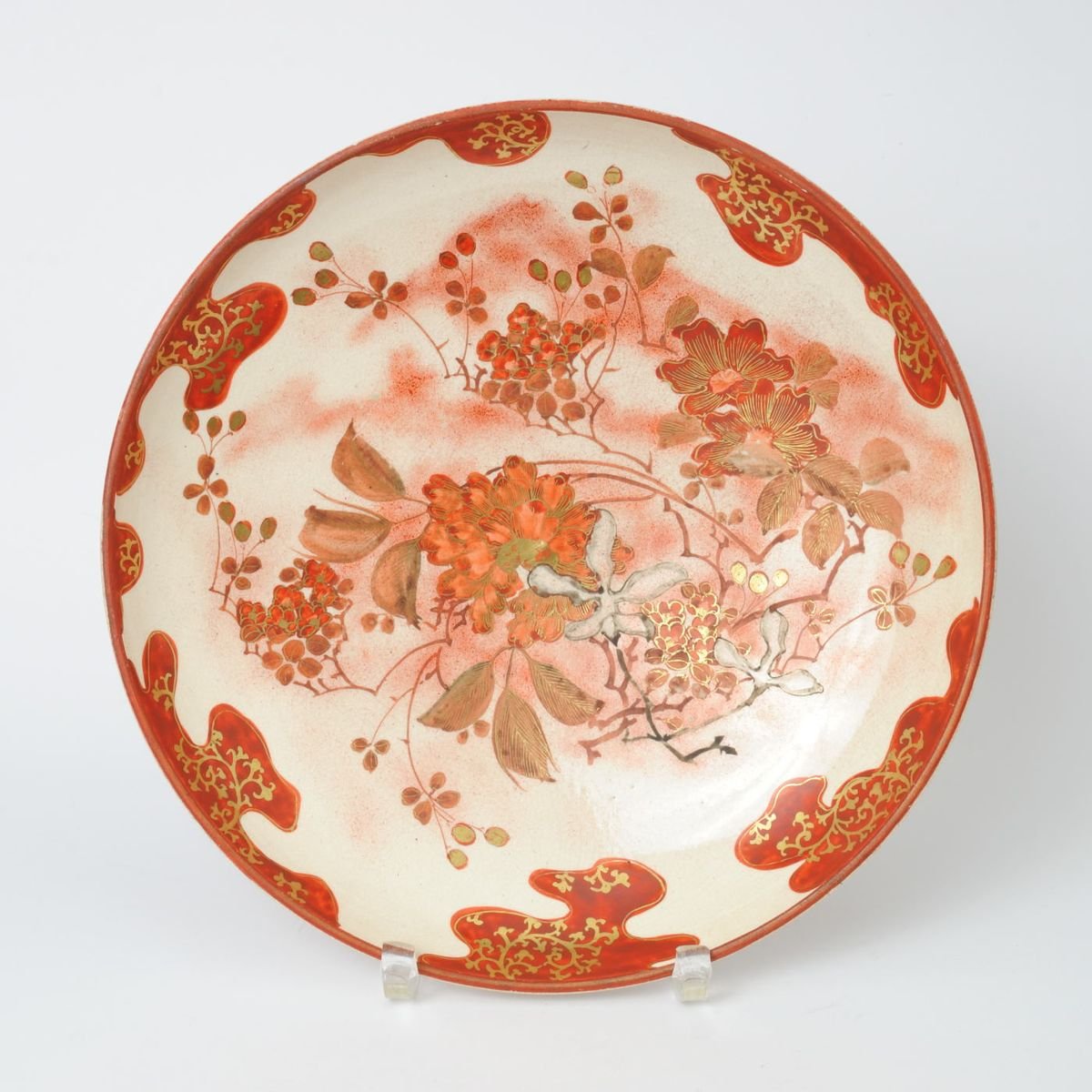 Antique Japanese Meiji Period Ceramic Plate from Kutani for sale at Pamono