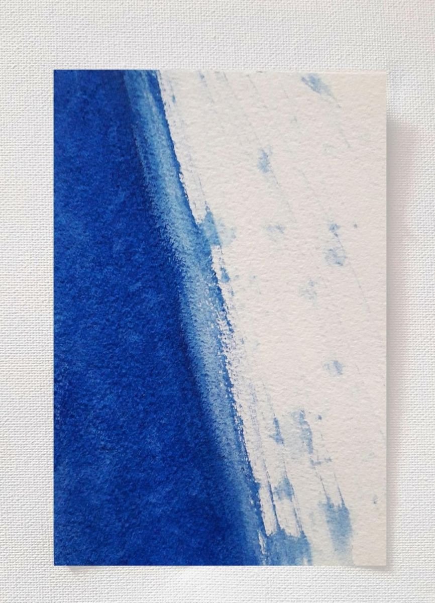 Wave, Side View, Original Watercolor Drawing by Antonietta Valente ...