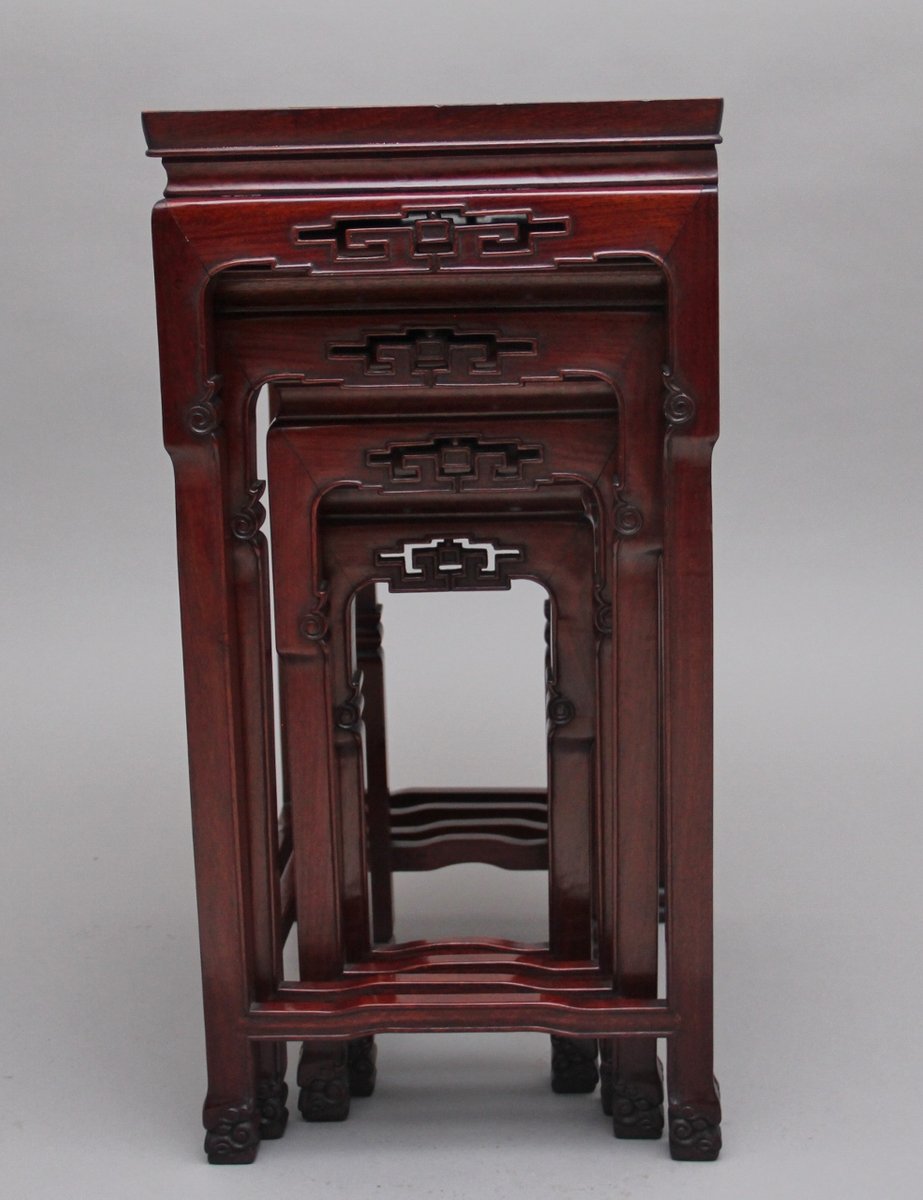 Antique Chinese Nesting Tables, Early 1900s, Set of 4 for sale at Pamono