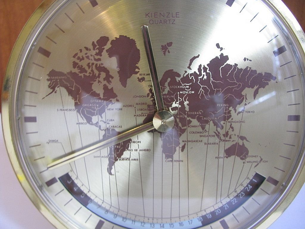 Kienzle World Clock by Heinrich Möller for Kienzle International, 1970s ...