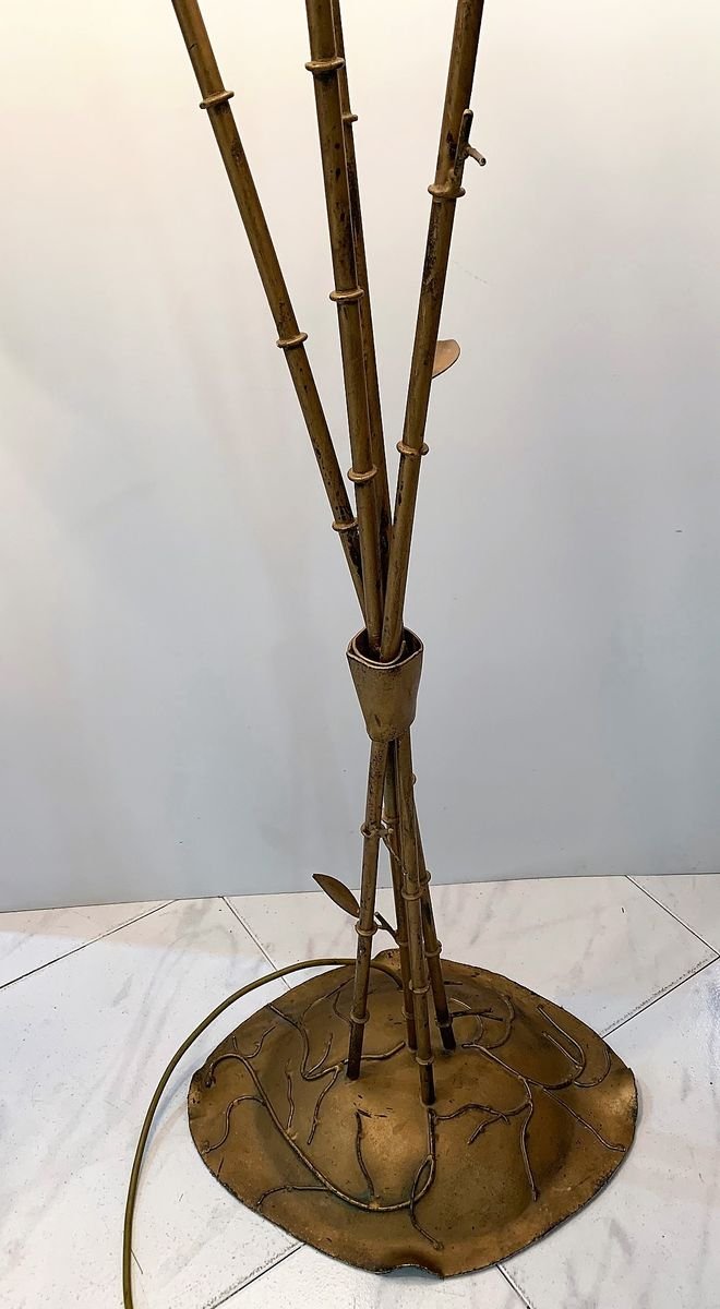 Golden Wrought Iron Cane Lamp for sale at Pamono