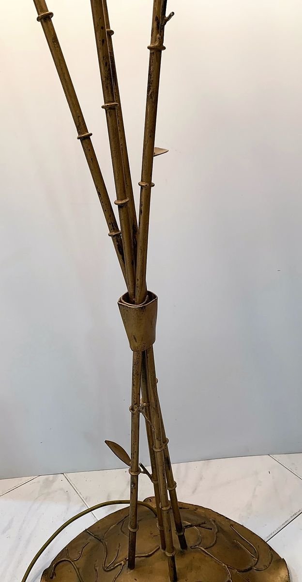 Golden Wrought Iron Cane Lamp for sale at Pamono