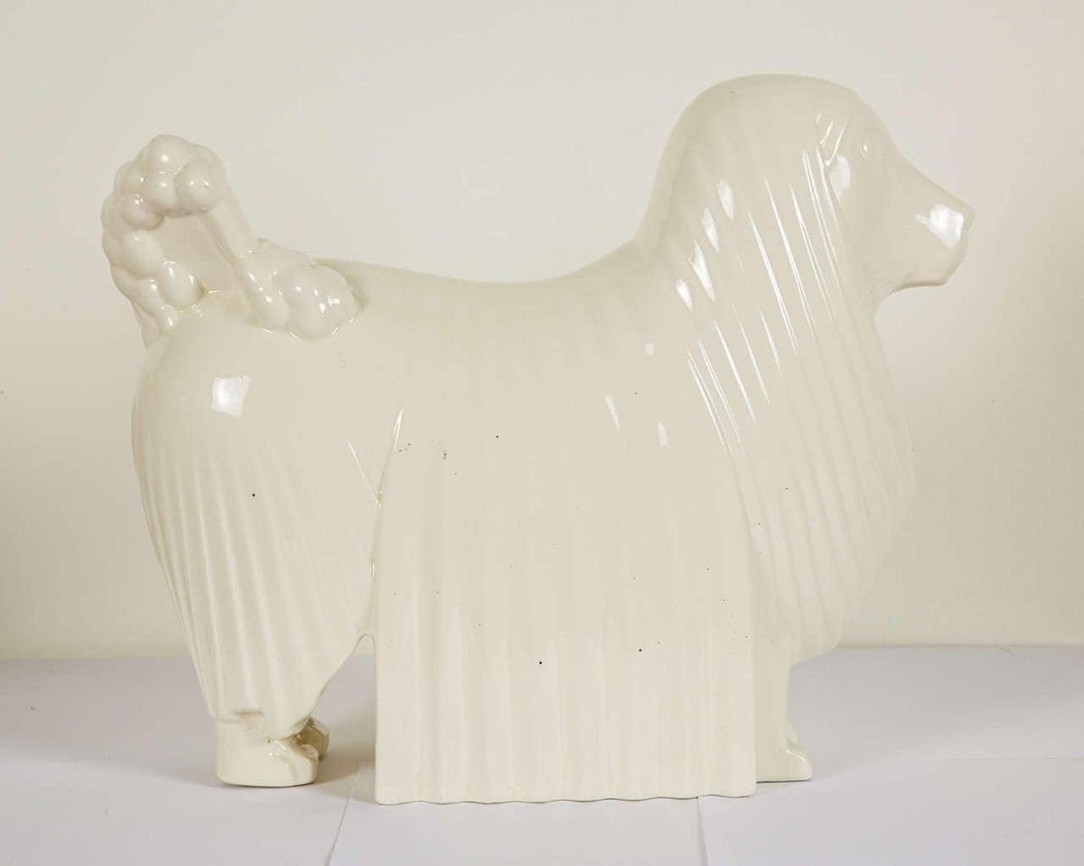 Ceramic Poodle by Jean & Jacques Adnet, 1930s bei Pamono kaufen