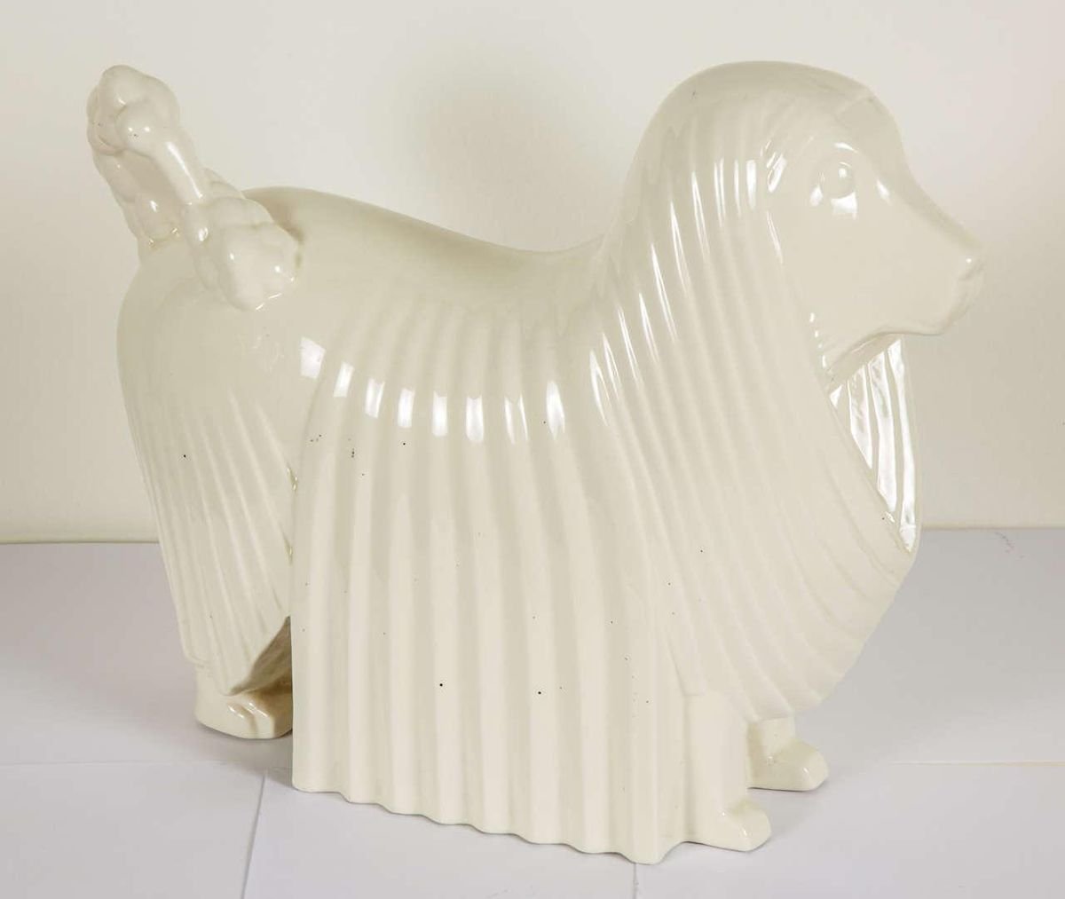 Ceramic Poodle by Jean & Jacques Adnet, 1930s bei Pamono kaufen