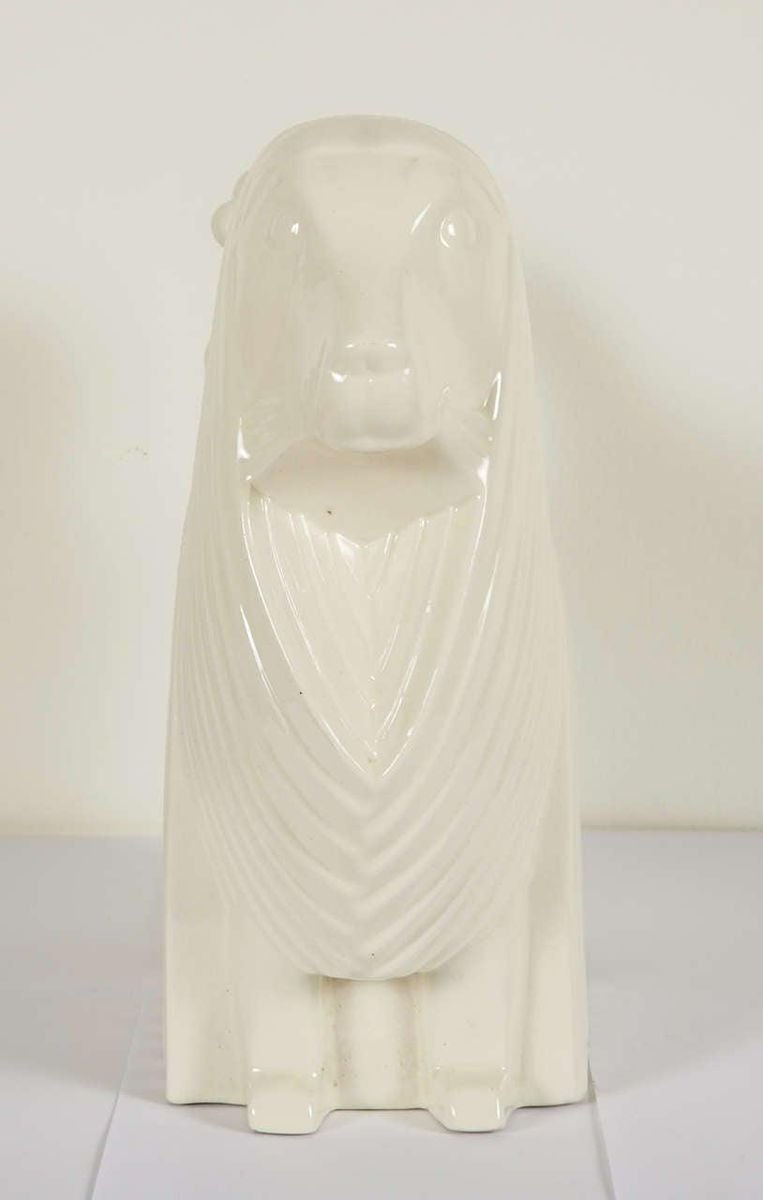 Ceramic Poodle by Jean & Jacques Adnet, 1930s bei Pamono kaufen