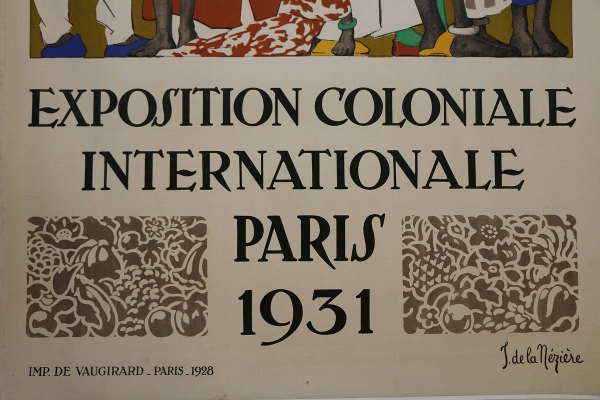 Lithografie Poster von De La Nézière, 1931, Paris Colonial Exhibition ...