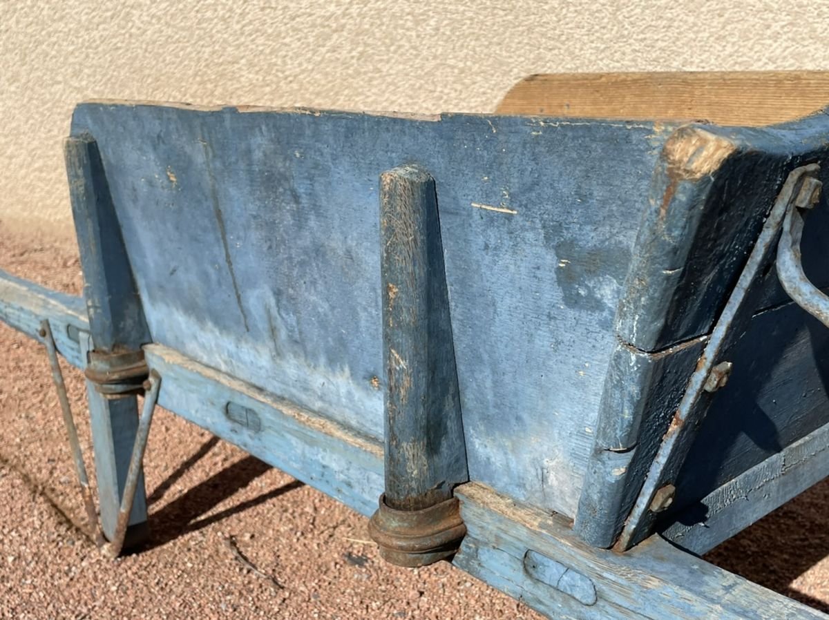 Rustic Blue Wheelbarrow for sale at Pamono