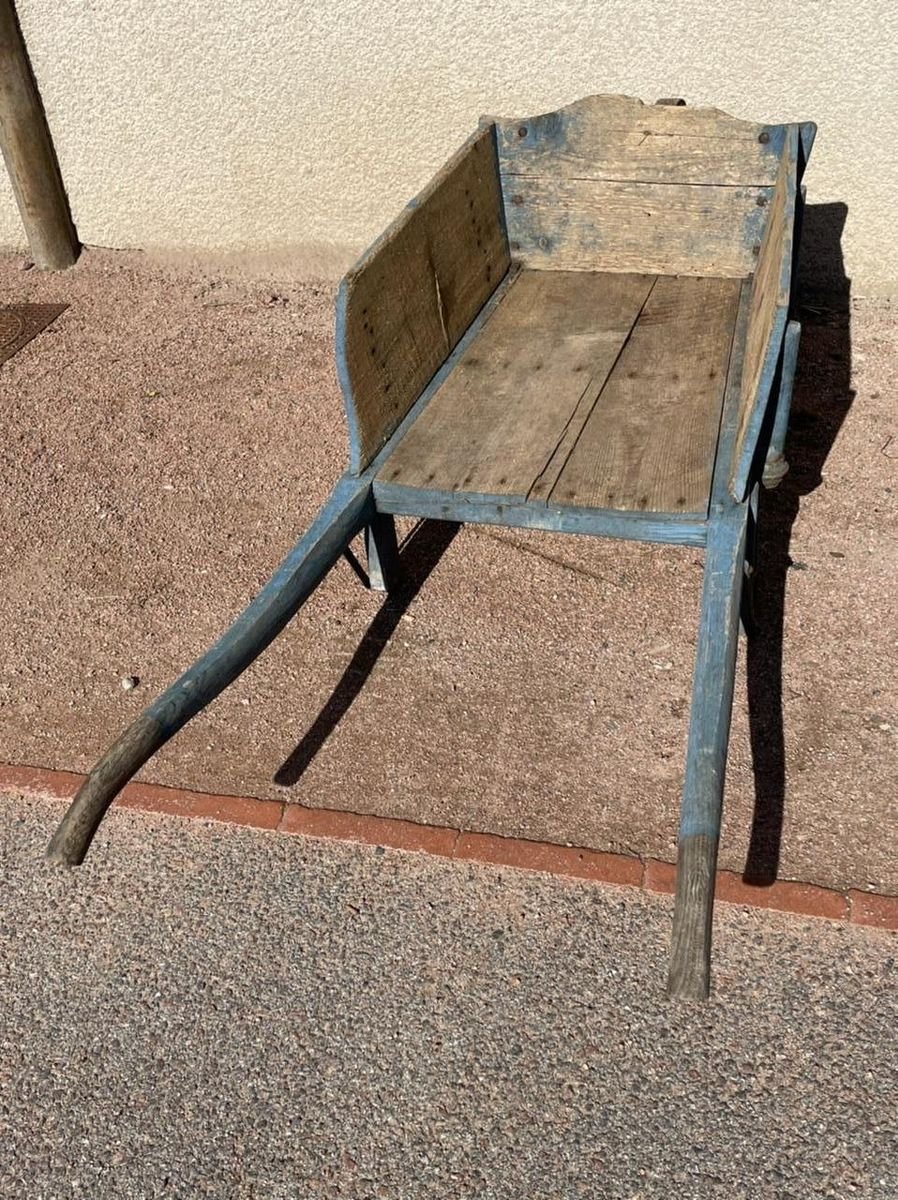 Rustic Blue Wheelbarrow for sale at Pamono