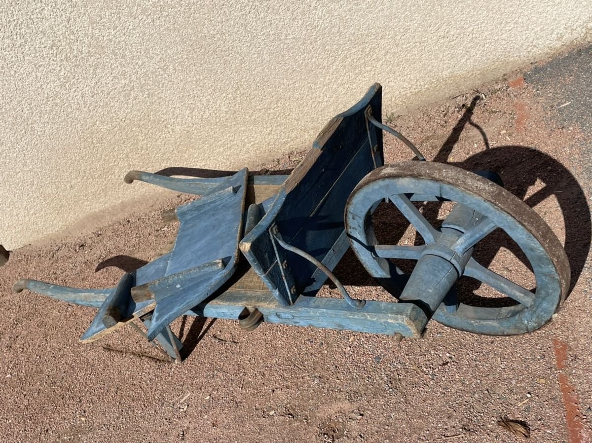 Rustic Blue Wheelbarrow for sale at Pamono