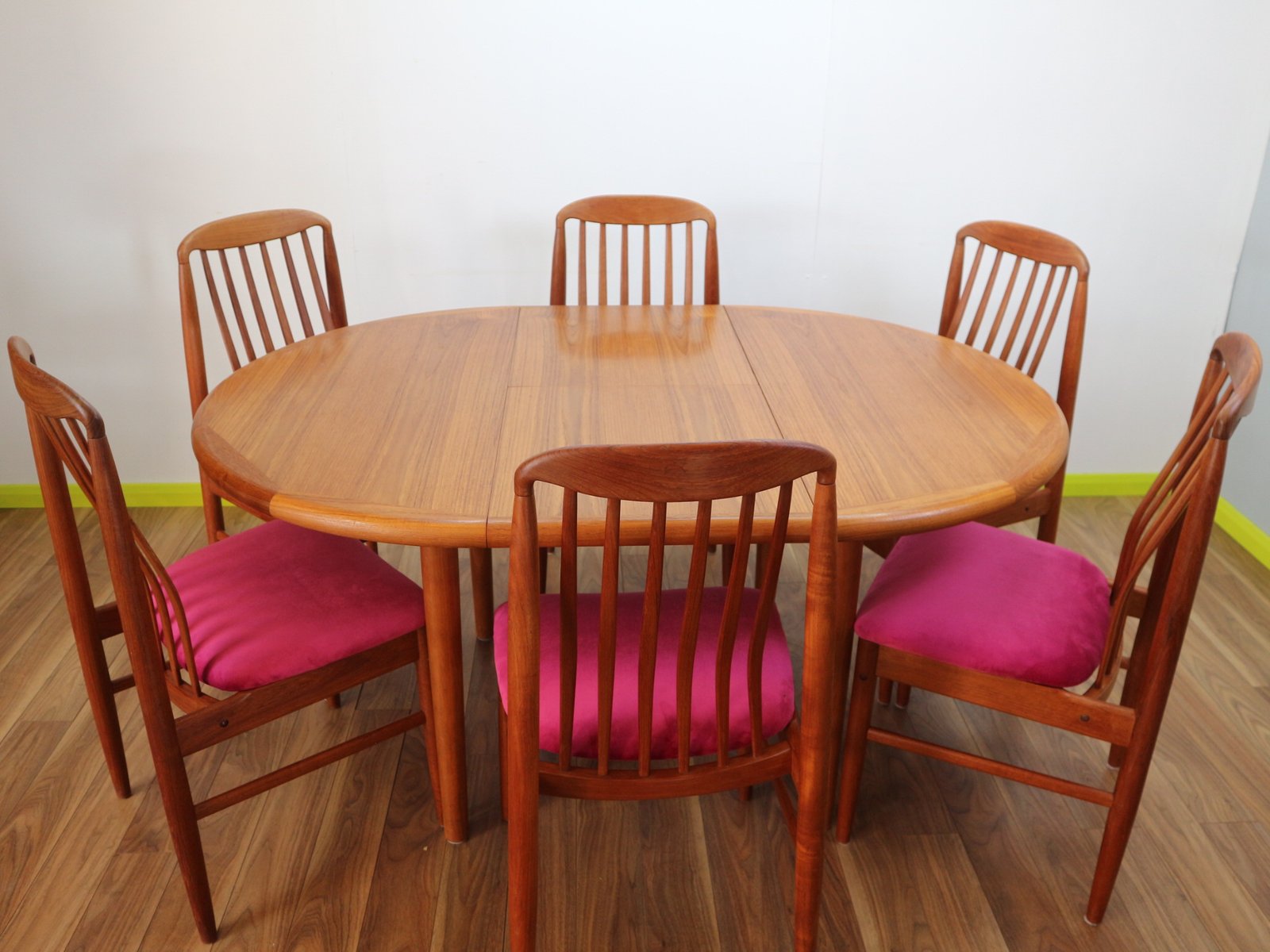 Mid-Century Danish Teak Dining Set from Benny Linden, Set of 7 for sale ...