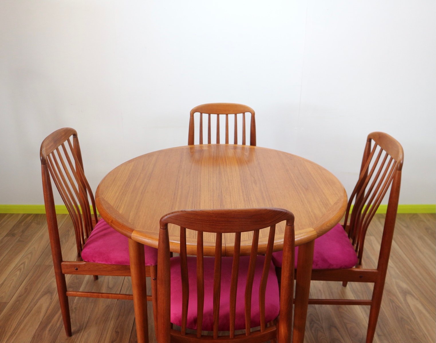 Mid-Century Danish Teak Dining Set from Benny Linden, Set of 7 for sale ...