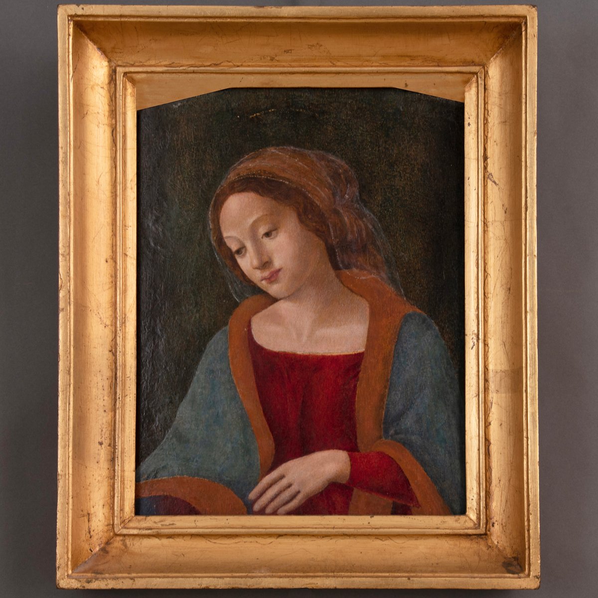 Virgin Mary, Florence, 1480s, Oil Painting on Wooden Board for sale at ...