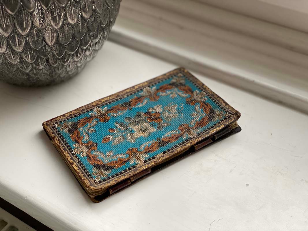 Vintage Biedermeier Beadwork Notebook for sale at Pamono