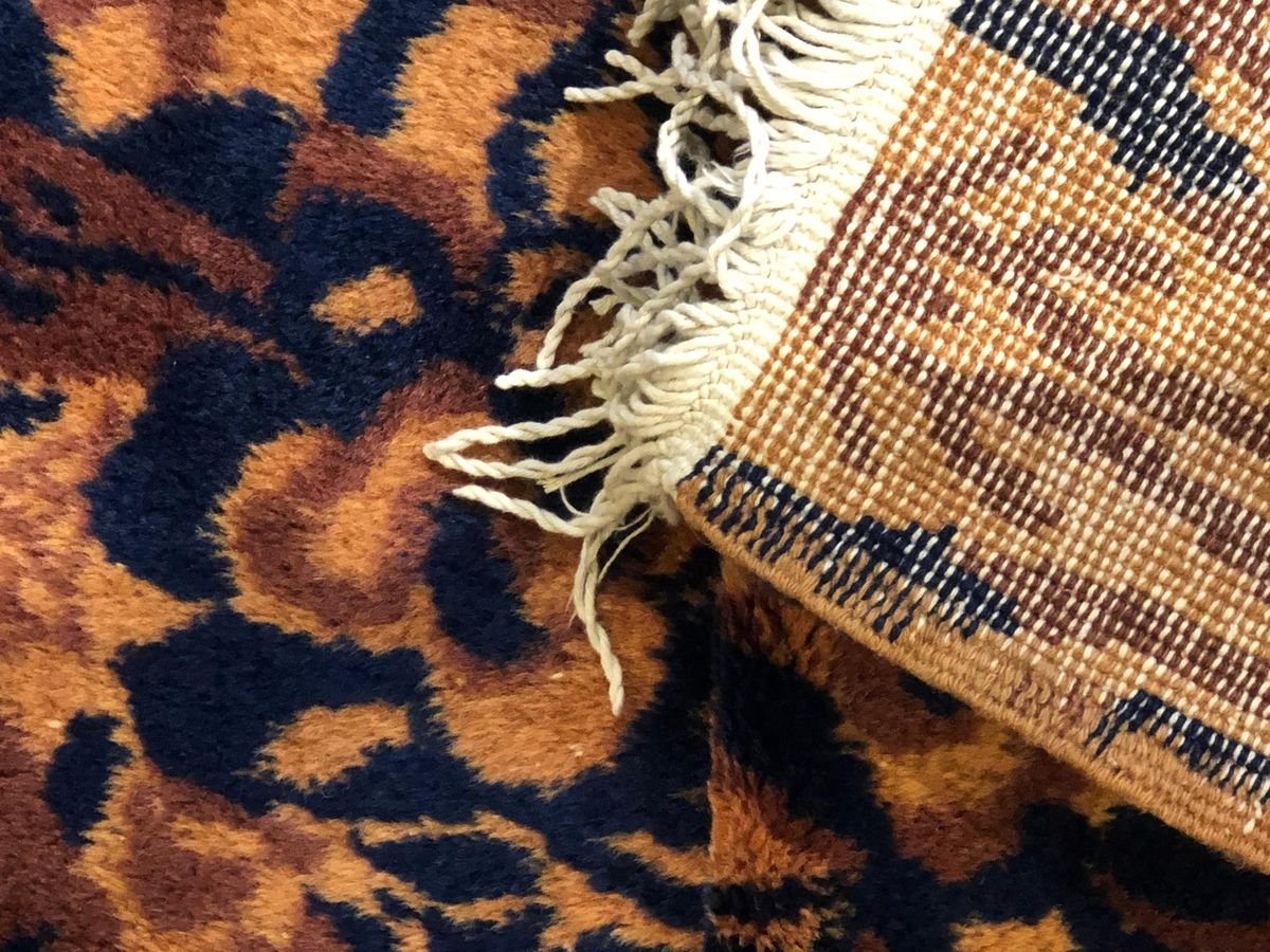 Pink Beige Black Tiger Fur Rug by Zeki Muran, Turkey, 1950s for sale at ...