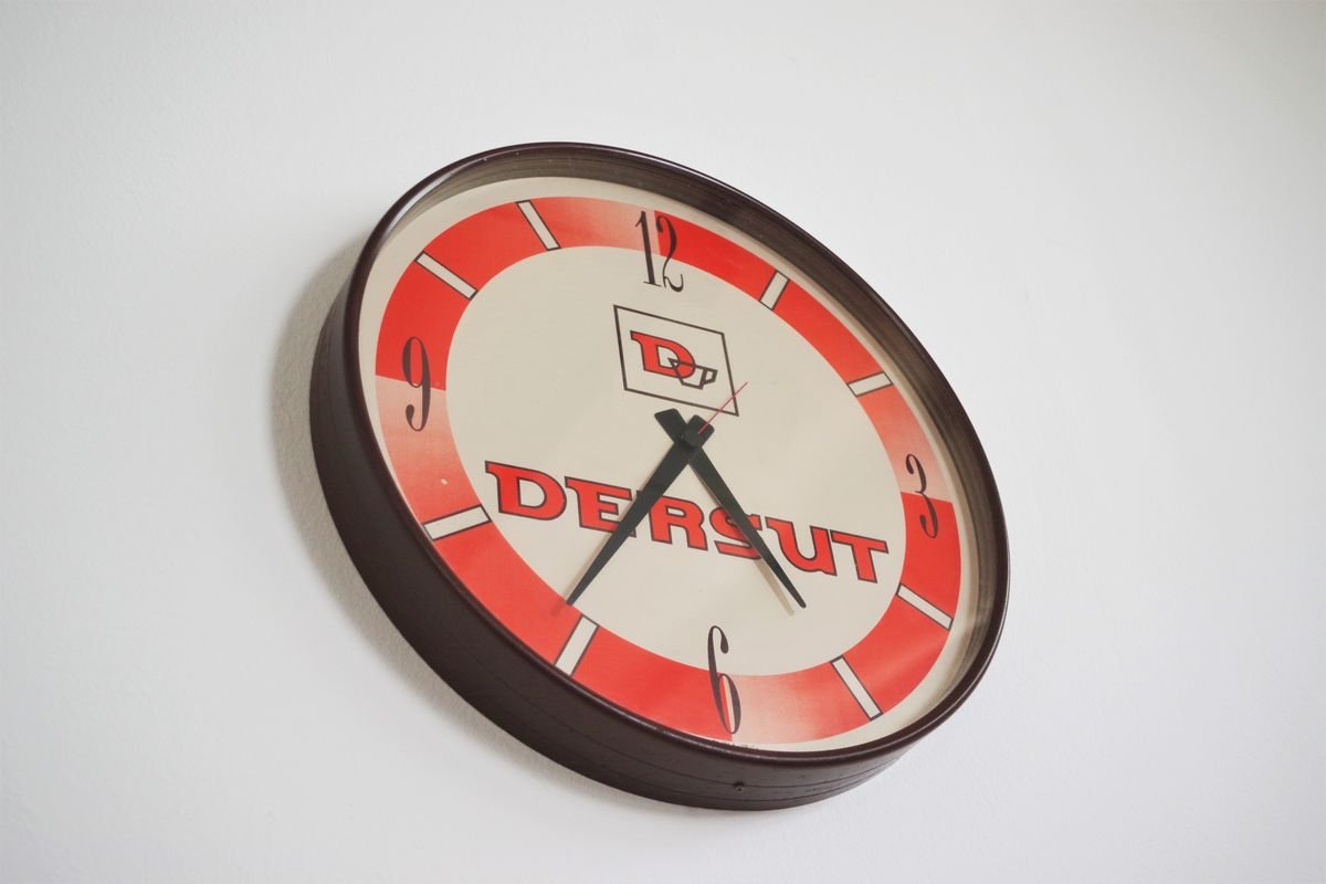 Wall Clock from Dersut, 1970s for sale at Pamono