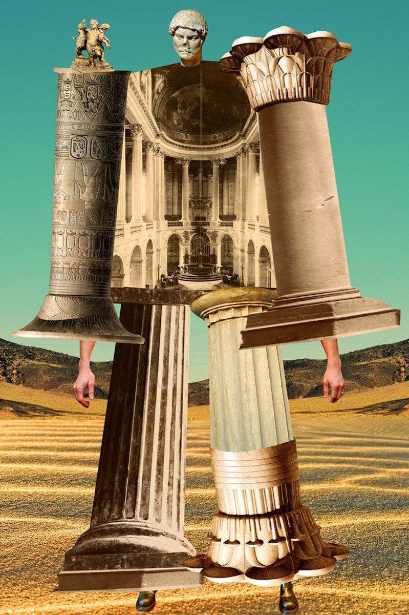 Plate No. 150, Abstract, Collage, Greek Columns, History for sale at Pamono