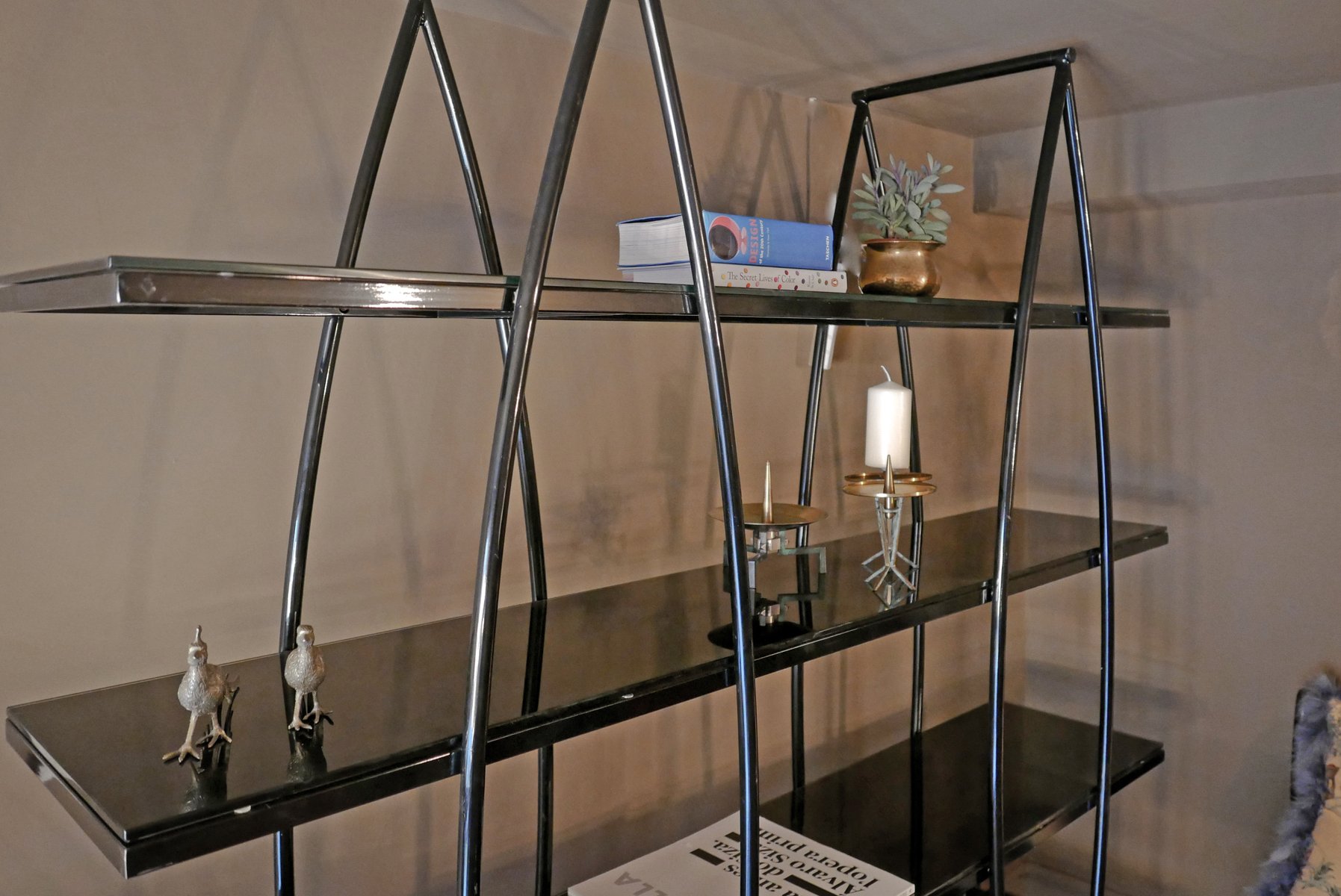 Metal Tubular Frame Shelves for sale at Pamono