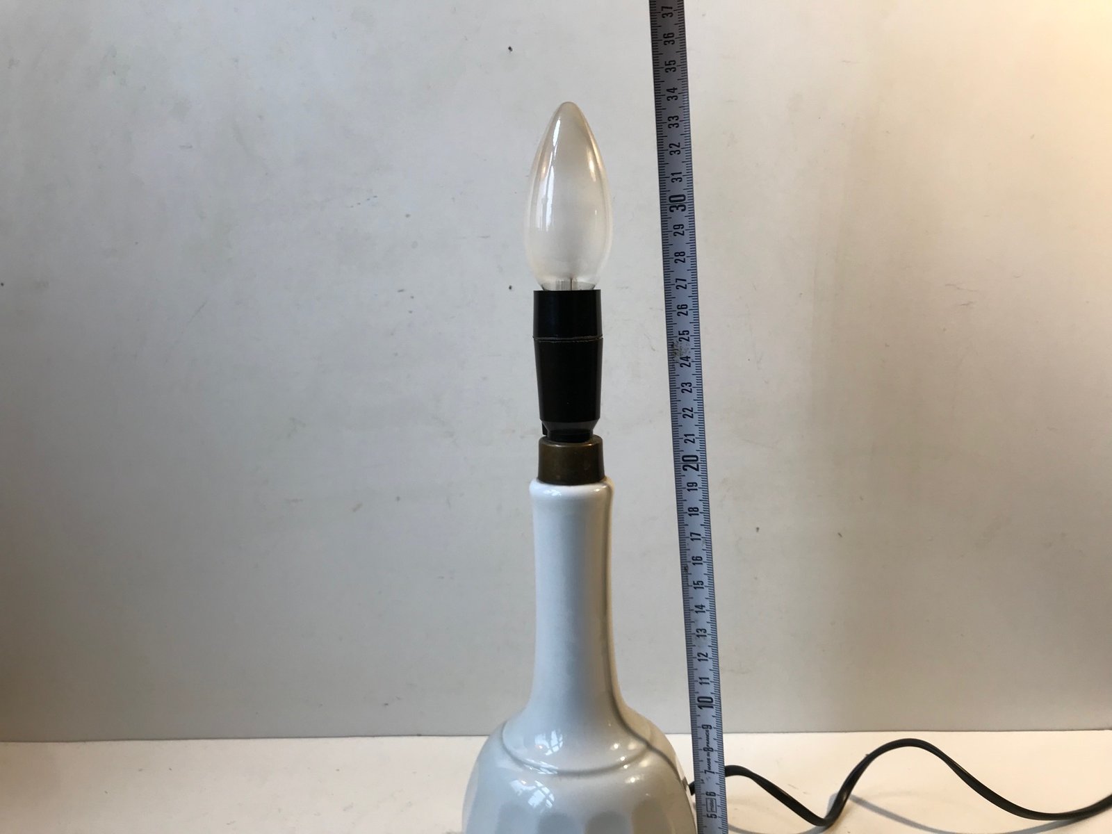 Scandinavian White Porcelain Table Lamp by Bing & Grondahl, 1950s for ...