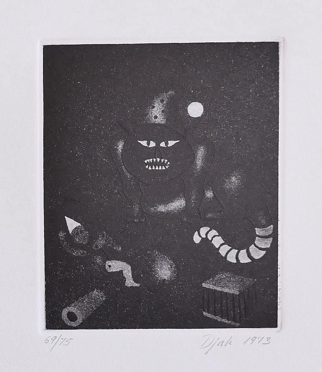 Zivko Djak, Dreamy, Etching, 1973 for sale at Pamono