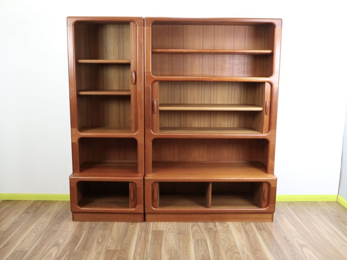 Mid-Century Danish Teak Wall Units from Dyrlund, Set of 4 for sale at ...