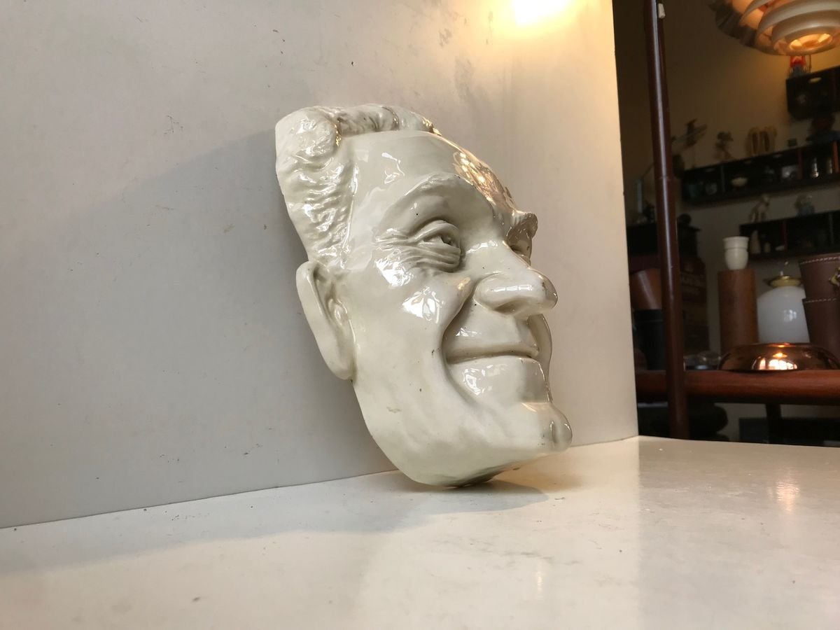 Porcelain Face Mask of Richard Nixon, 1970s for sale at Pamono