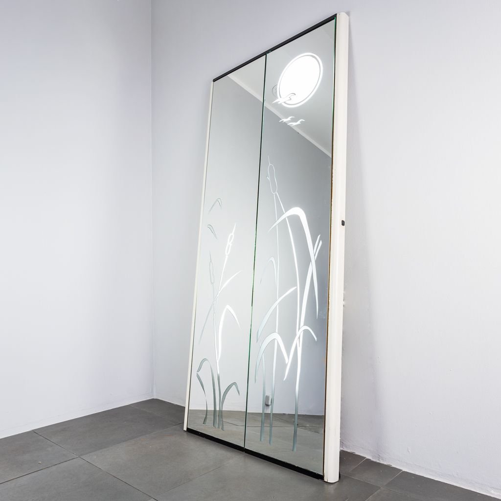 Decorated Backlit Hall Mirror, 1970s for sale at Pamono