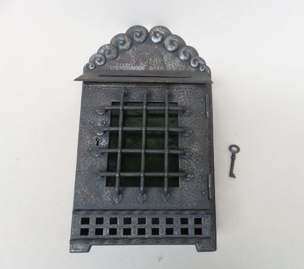 Art Nouveau Handmade Wrought Iron Mailbox for sale at Pamono