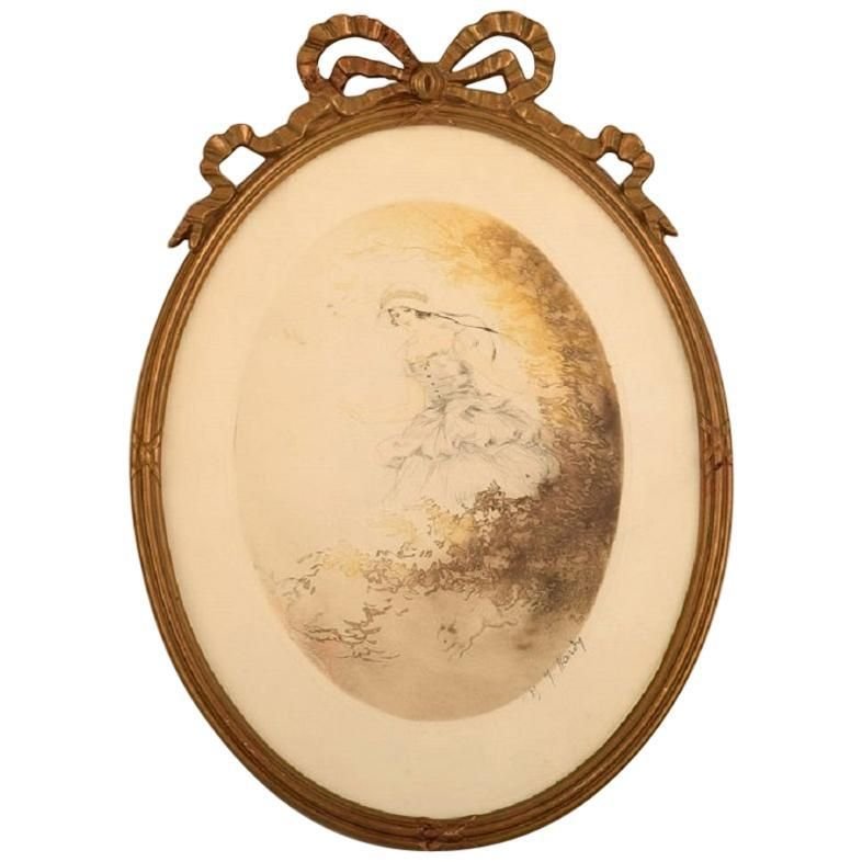 Jean Hardy B., 1880, France, Lithography on Paper, Young Woman, 1930s ...