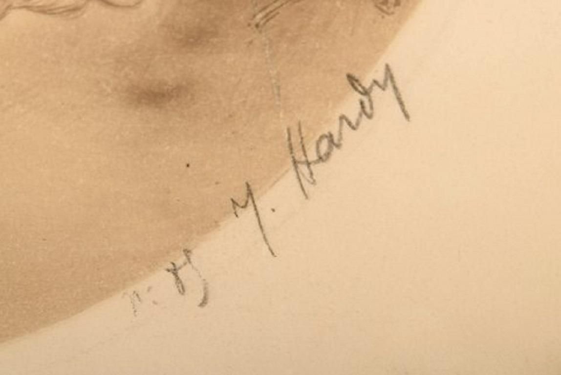 Jean Hardy B., 1880, France, Lithography on Paper, Young Woman, 1930s ...