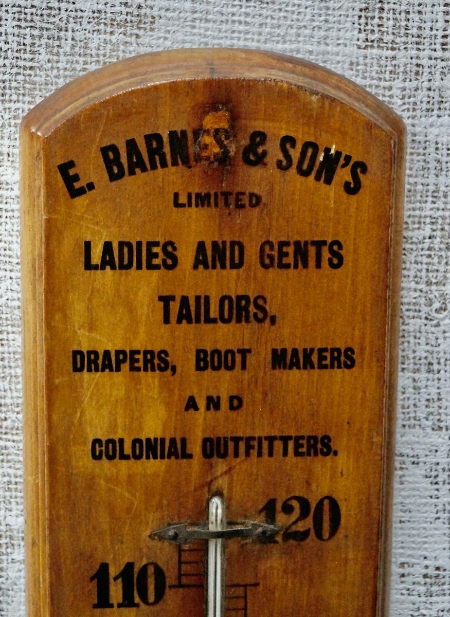 Vintage Wooden Advertising Thermometer for sale at Pamono