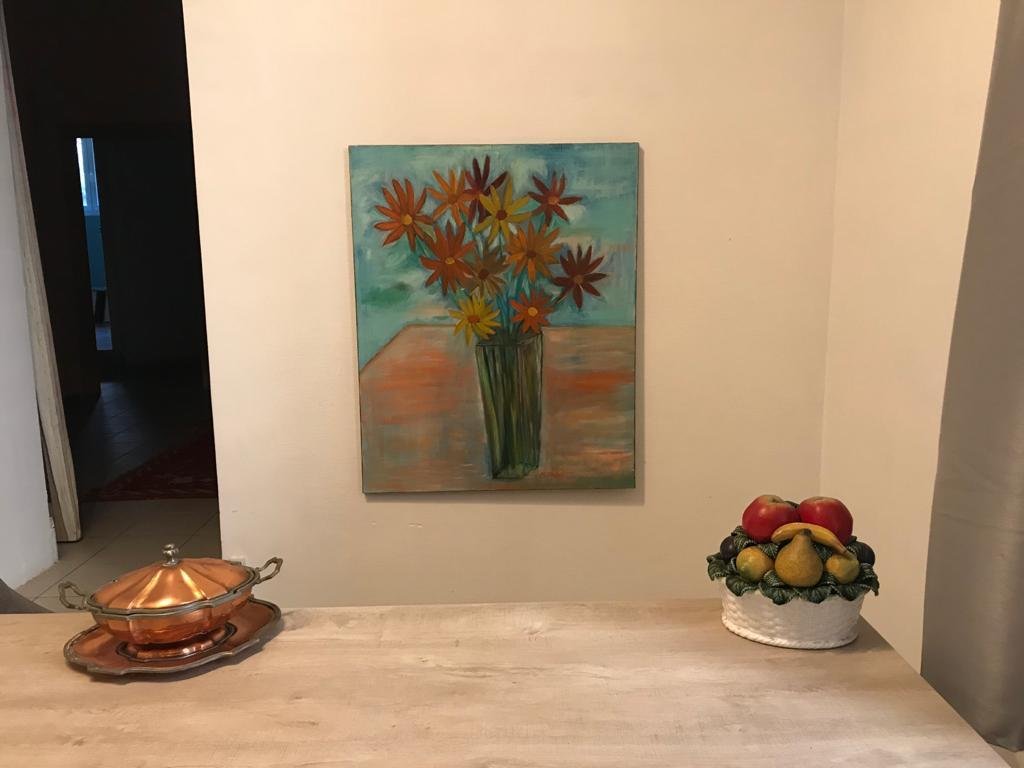 Abraham Dayan, Les Marguerites, 1997, Oil on Canvas for sale at Pamono